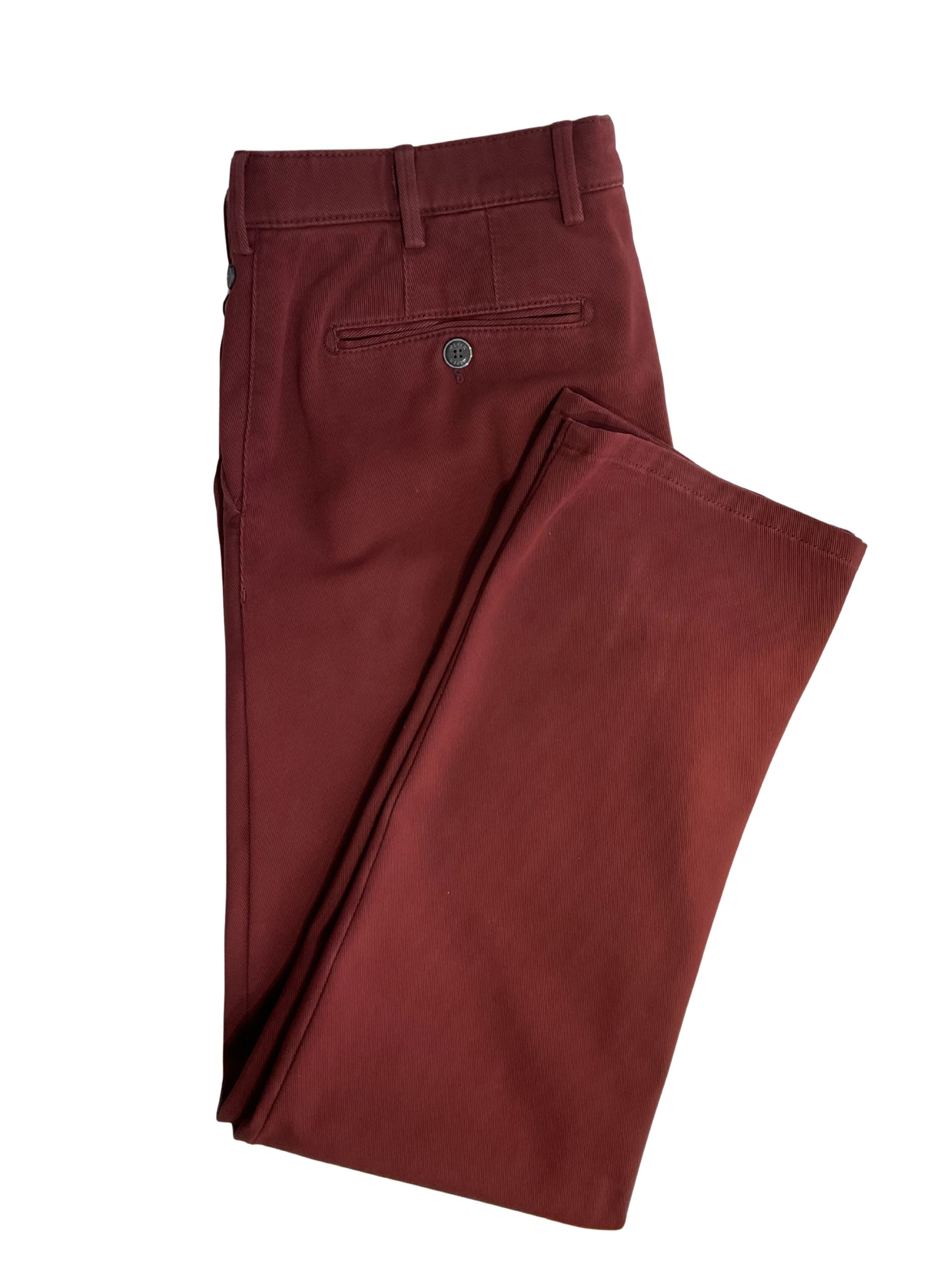 OSLO DEEP RED CHINOS NO TRIM – Hansfords Menswear