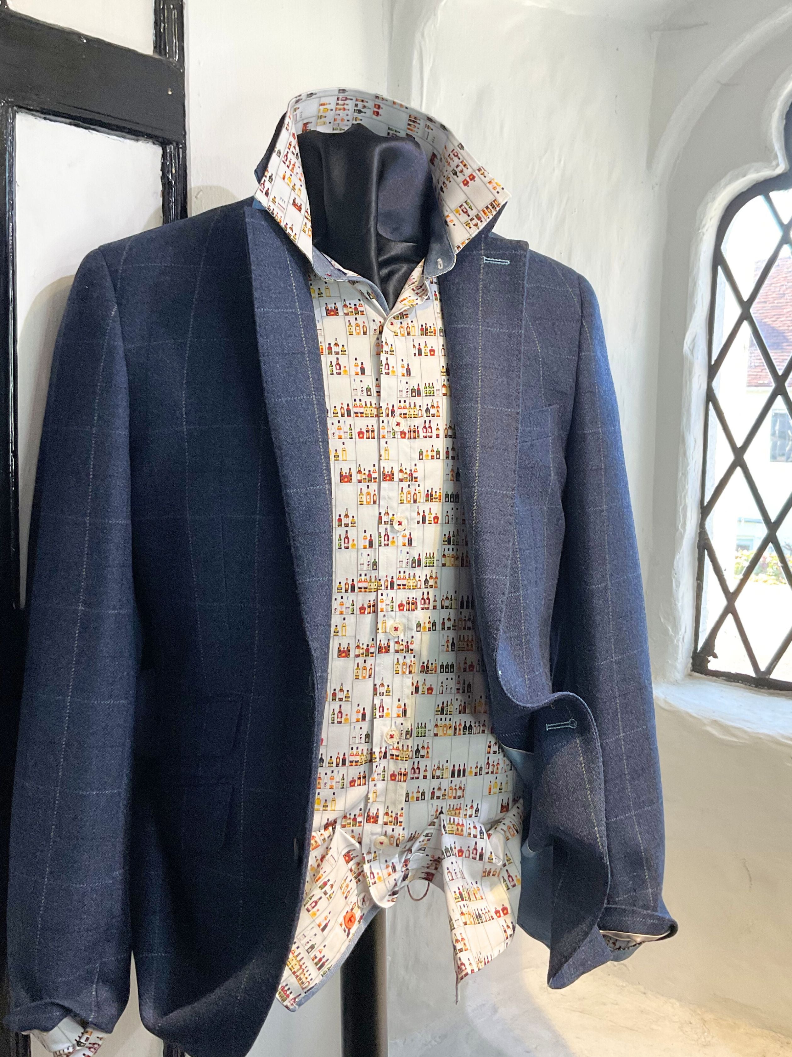 COBHAM NAVY CHECK JACKET – Hansfords Menswear