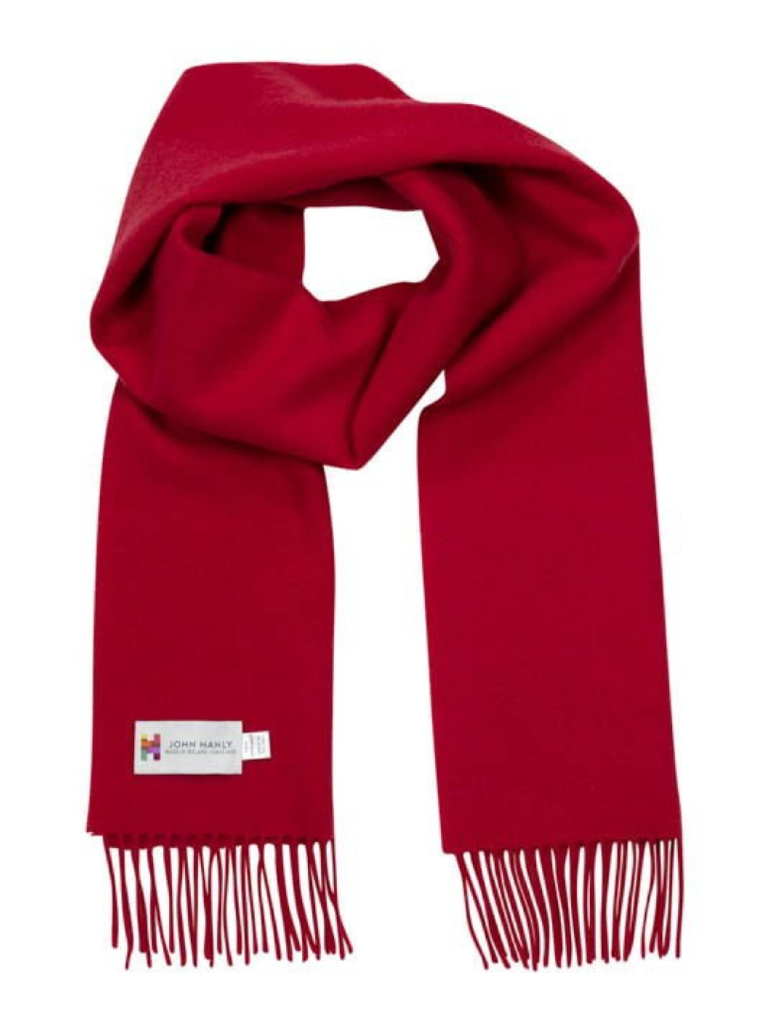 PLAIN RED LAMBSWOOL SCARF – Hansfords Menswear